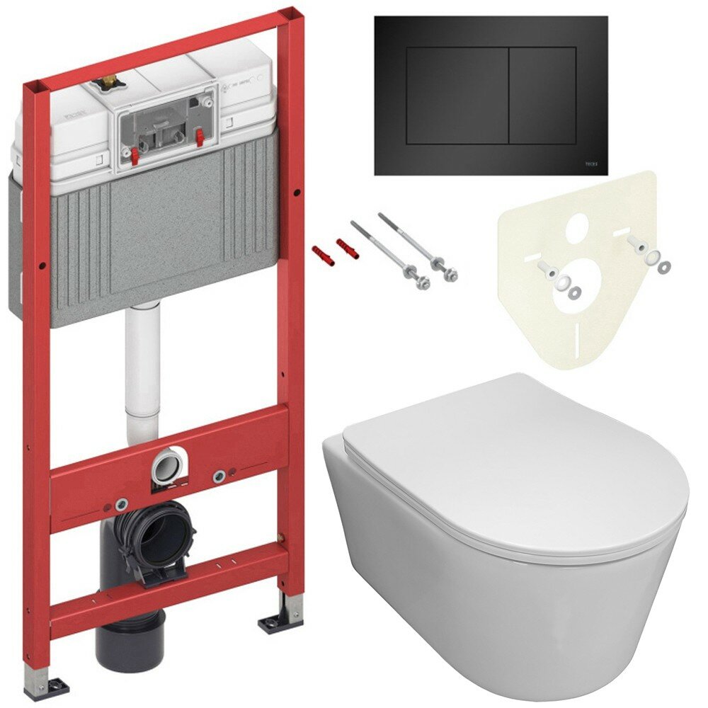 Инсталляция TECE 9400401-9240407 + унитаз Bloomix Ultra MD1204T/UF3 безободковый торнадо с сиденьем
