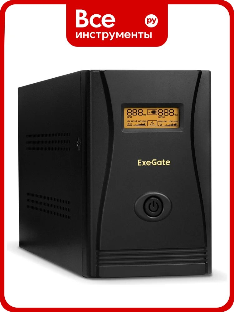 Источник бесперебойного питания ExeGate SpecialPro Smart LLB-3000 LCD AVR EURO RJ USB 3000VA/1800W LCD AVR 4евро RJ45/11 USB