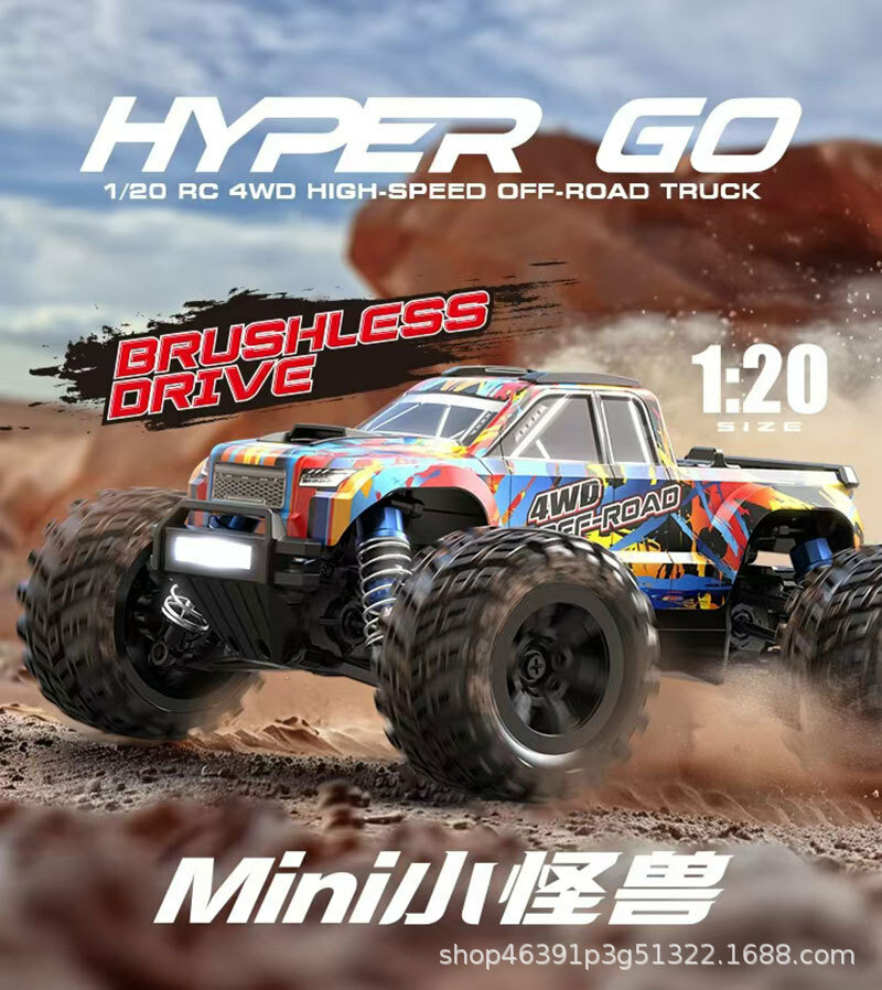 Meijiaxin 2020 Mini Monster 1/20 Бесщеточный электромобиль с дистанционным управлением, внедорожник 4WD, высокоскоростной внедорожник