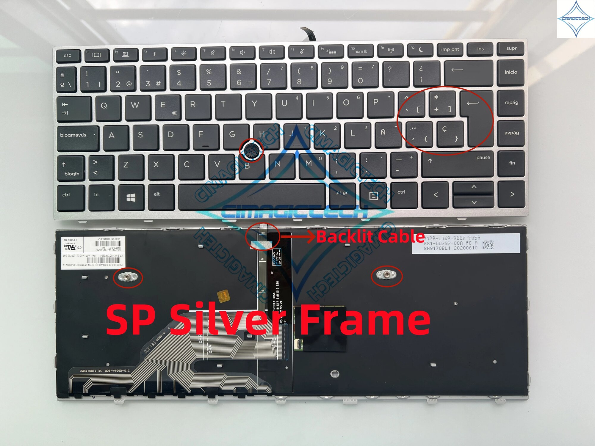 Клавиатура CIMAGICTECH для HP ProBook 640 G4 640 G5 645 G4 645 G5 с подсветкой