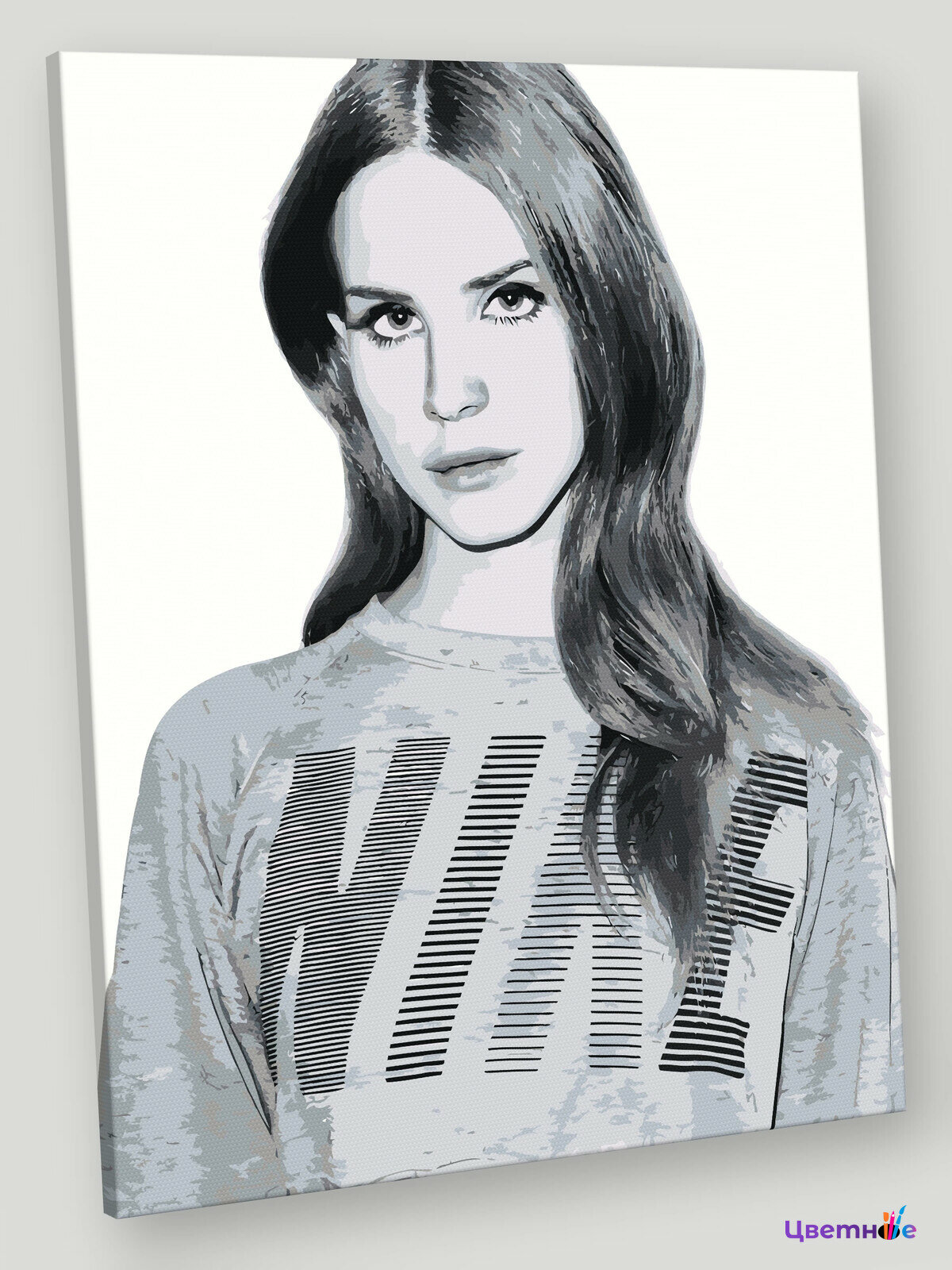 Картина по номерам на холсте с подрамником "Lana Del Rey Лана Дель Рей 2", Раскраска 40х50 см, Девушки Музыканты