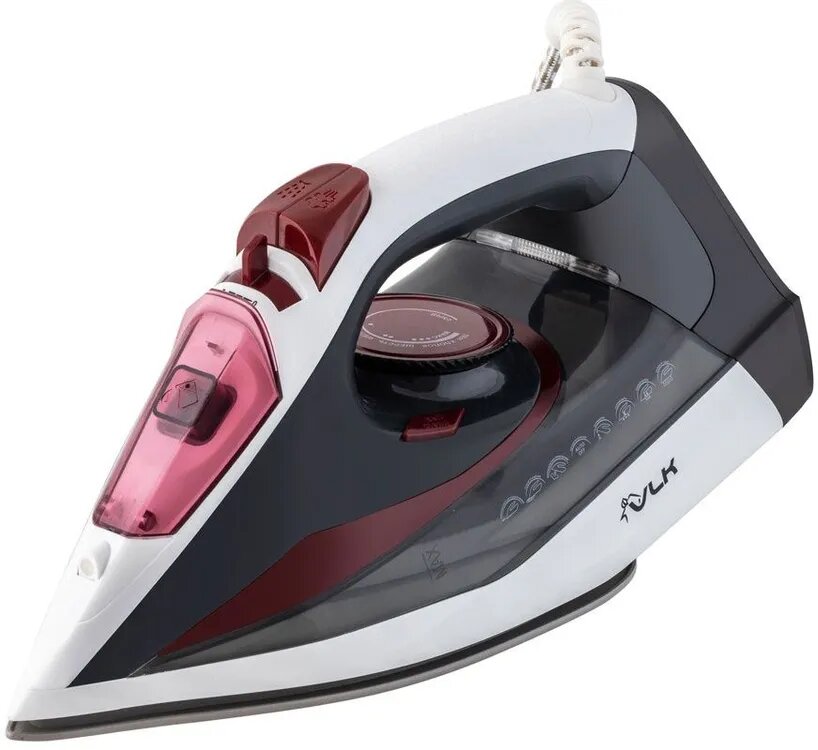 Утюг VLK Vesuvio 2200, с паровым ударом, 2400Вт, с автоотключением, белый и черный