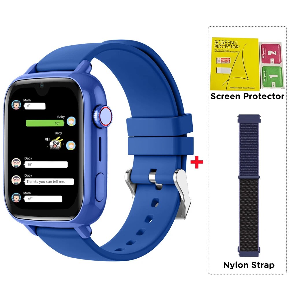 Детские умные часы KGG 4G Синий, add strap1