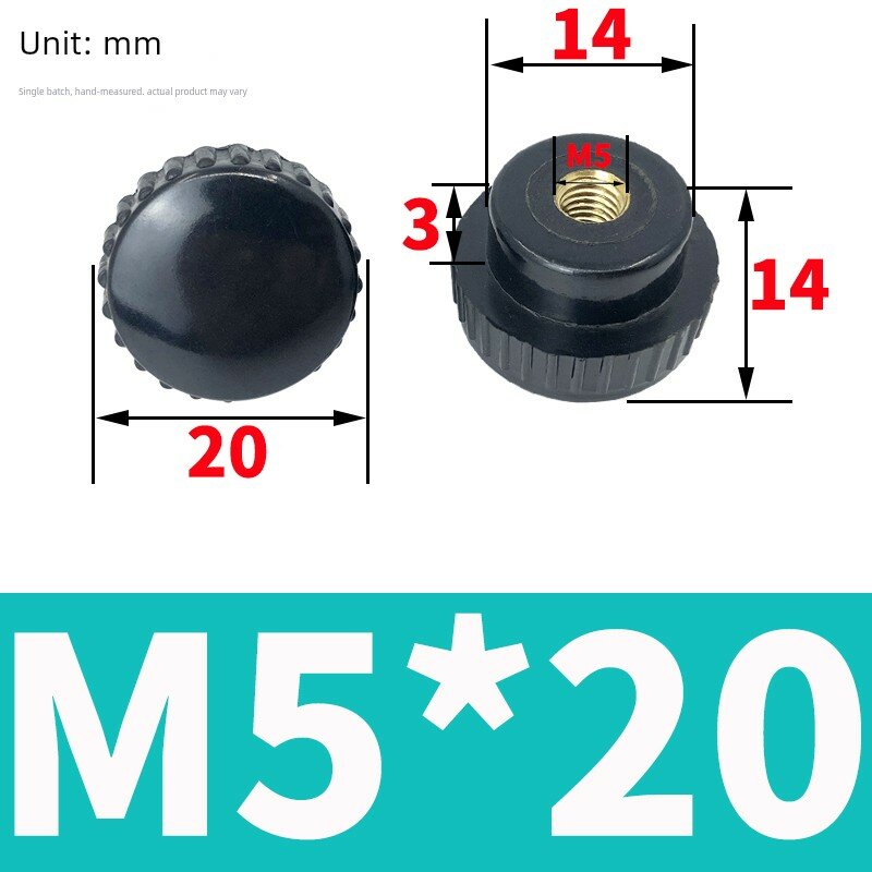 Пластиковая шестигранная гайка M5x20мм с внутренней резьбой, упаковка 5 штук для механического крепления