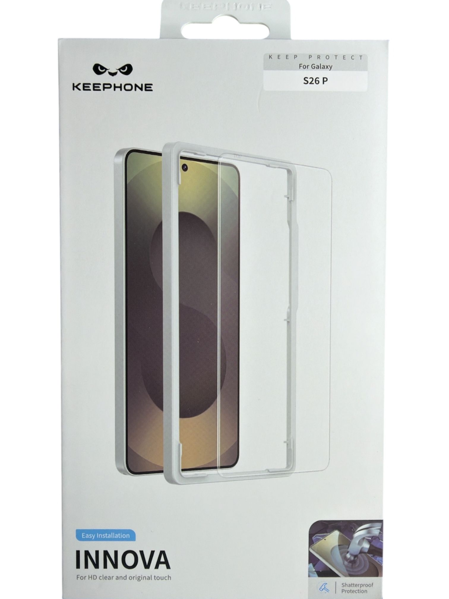 Защитное стекло KEEPHONE INNOVA (с Авто Установкой), для телефона Samsung Galaxy S26+, противоударное стекло, усиленное, премиум, безрамочное, на весь экран