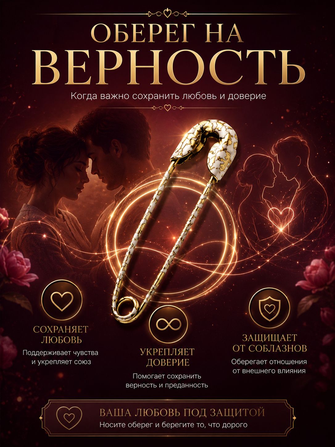 Оберег на верность и любовь, талисман для отношений