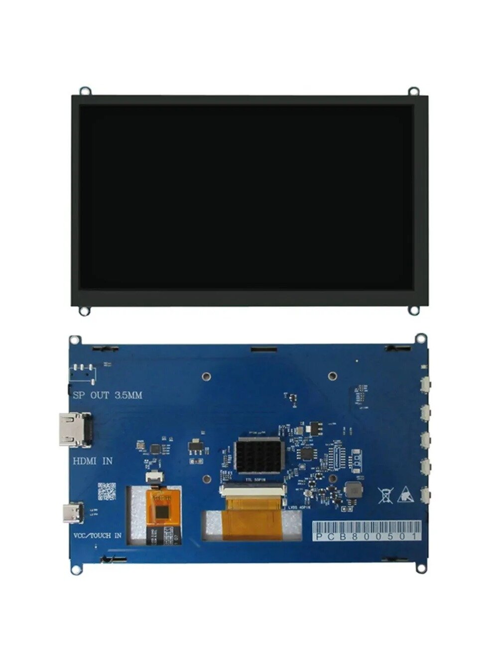 7-дюймовый IPS-дисплей с емкостным сенсорным экраном и HDMI для ПК и Raspberry Pi