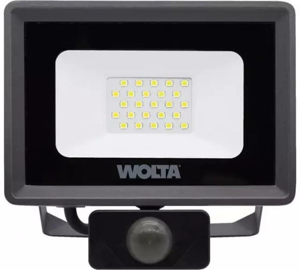 Прожектор светодиодный 220В 20Вт 5700К P65 1800лм с датчиком Wolta WFL-20W/06S