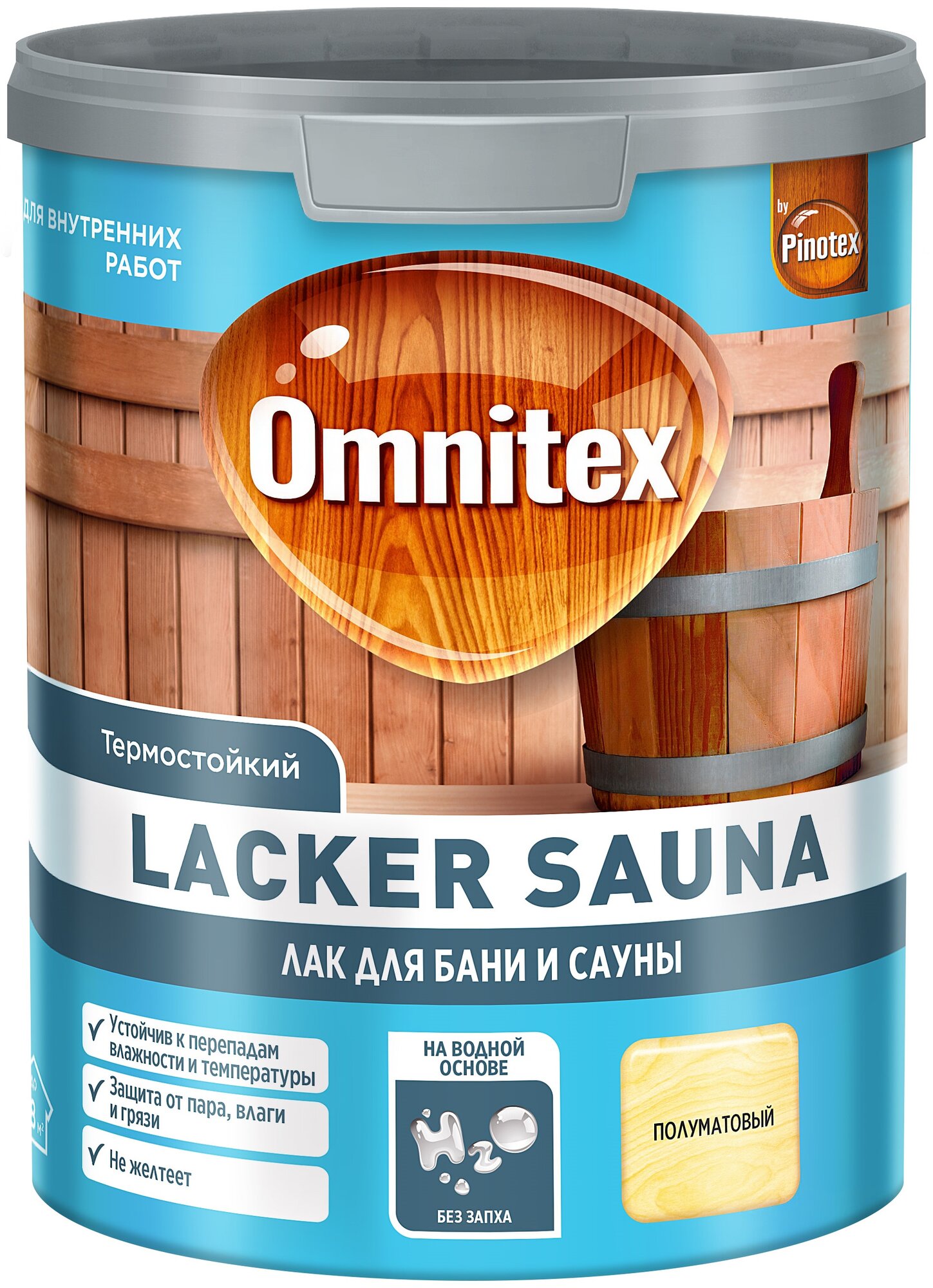Лак Omnitex Lacker Sauna 20 полуматовый 1 л