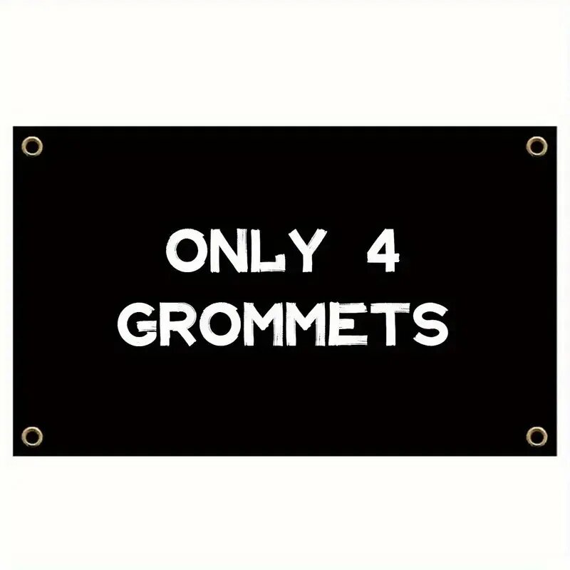Флаг Only 4 Grommets, серый, полиэстер