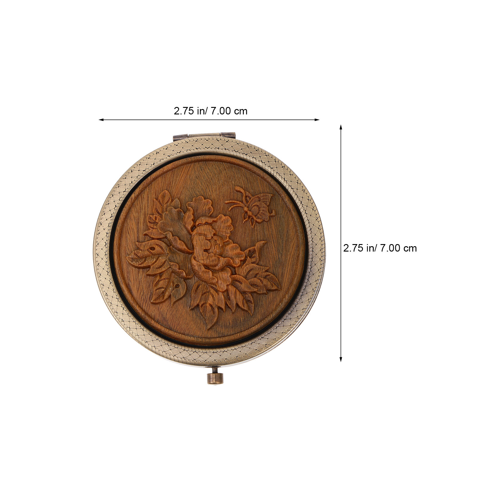 Винтажное Складное Зеркало Для Макияжа С Двумя Сторонами 7x7 Cm