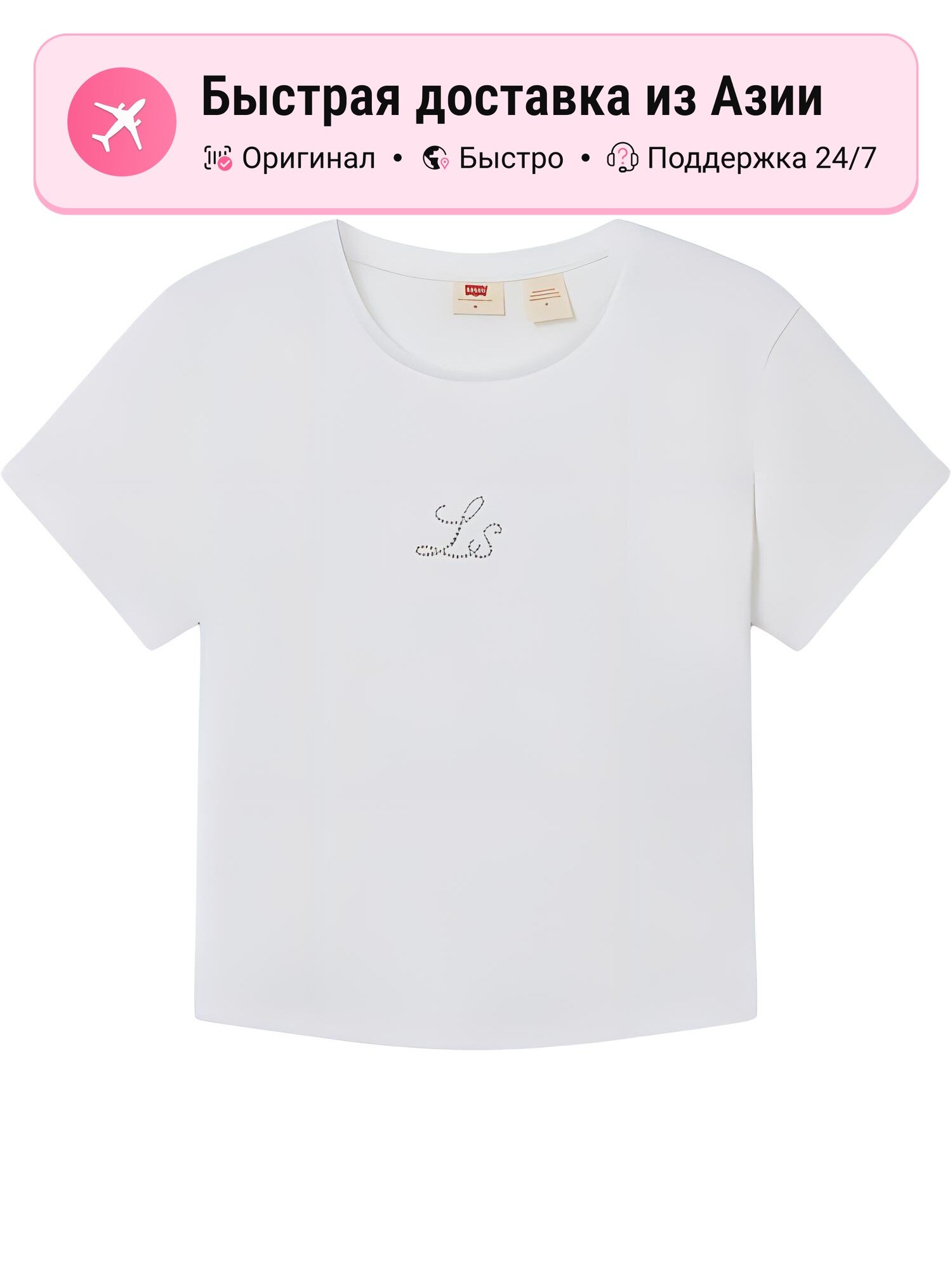 Футболка Levi's White Crew Neck Moderate