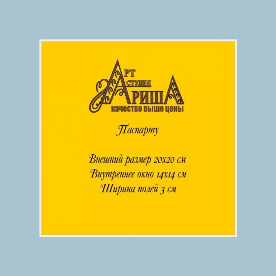Паспарту 20x20 см