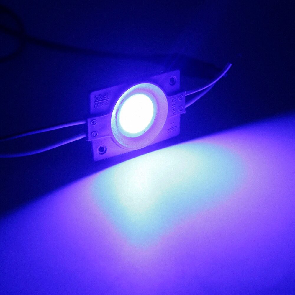 Светодиодный модуль COB 12В IP65 для рекламы Blue
