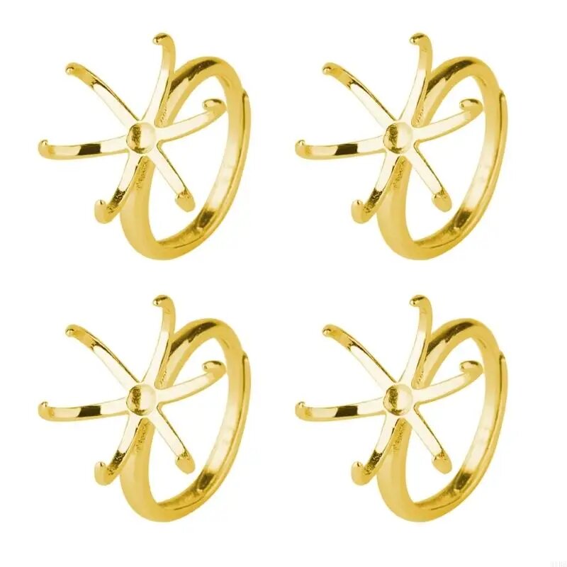 Кольца-основы Bulusii, 4шт, Gold