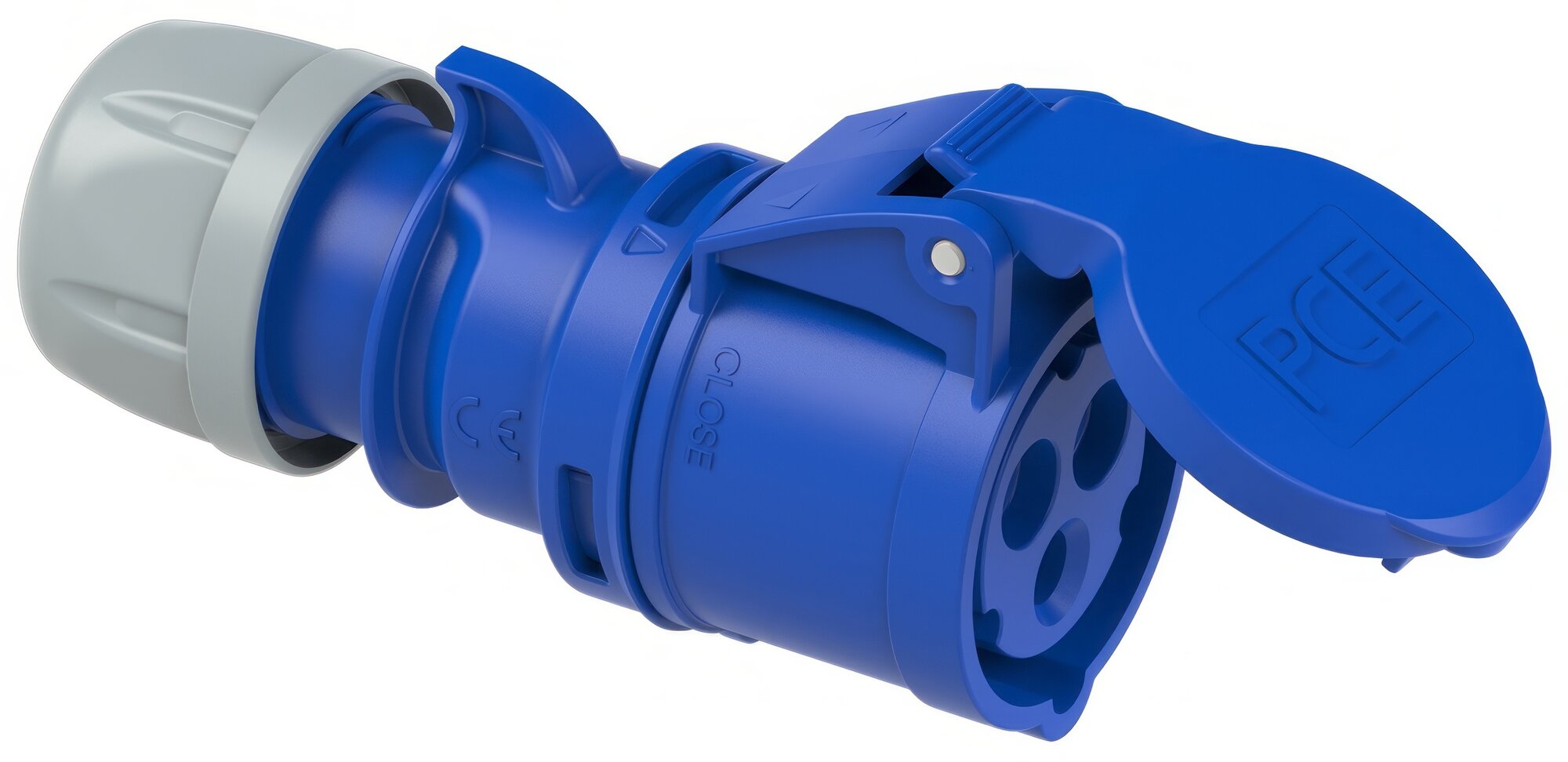 Кабельная розетка PCE 32А 230V 1P+N+E IP44 223-6
