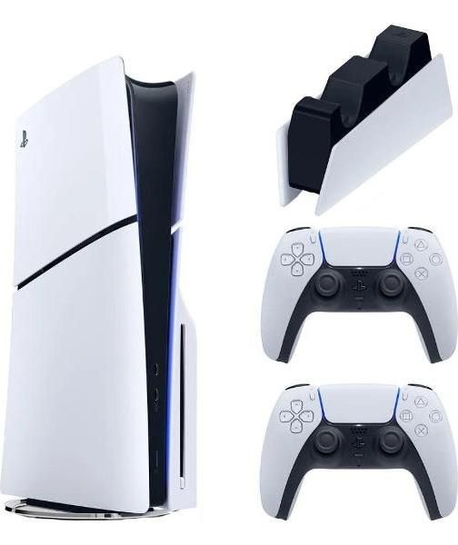 Игровая консоль Sony PlayStation 5 Slim 1 TB с дисководом + 2-й геймпад + зарядная станция Sony