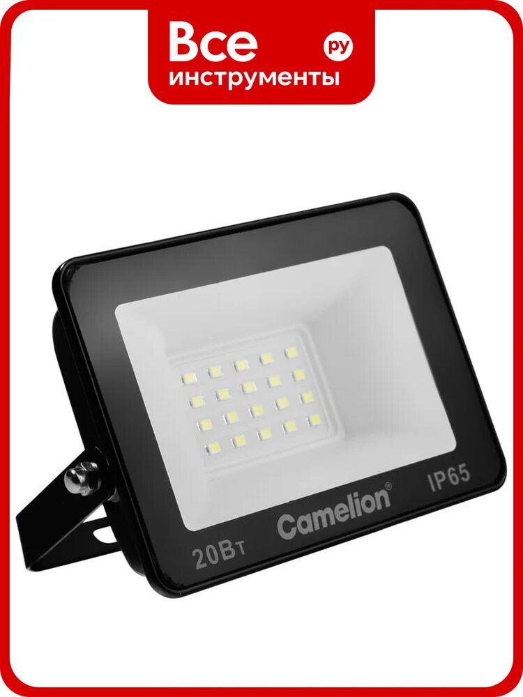 Прожектор Camelion LFL-2004 C02 черный (LED SMD, 20 Вт, 2000 лм, 230В, 6500К, 113х102х24) 16330