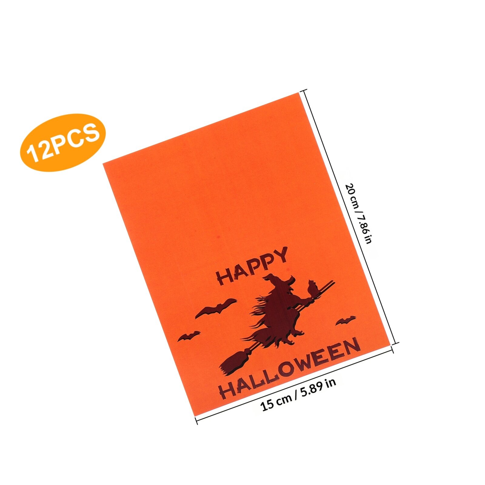 12 Шт Группа Открыток Для Halloween С Благословениями И Конвертами Размер 20X15Cm