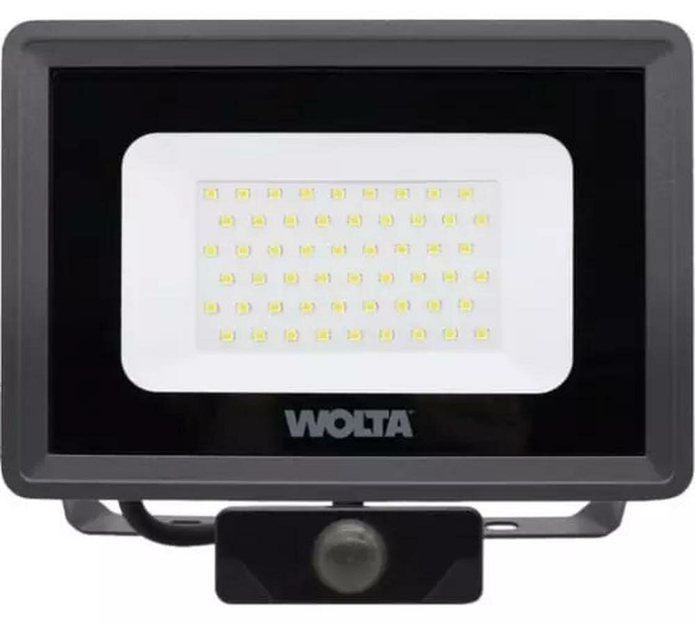 Прожектор светодиодный 220В 50Вт 5700К IP65 4500лм с датчиком Wolta WFL-50W/06S