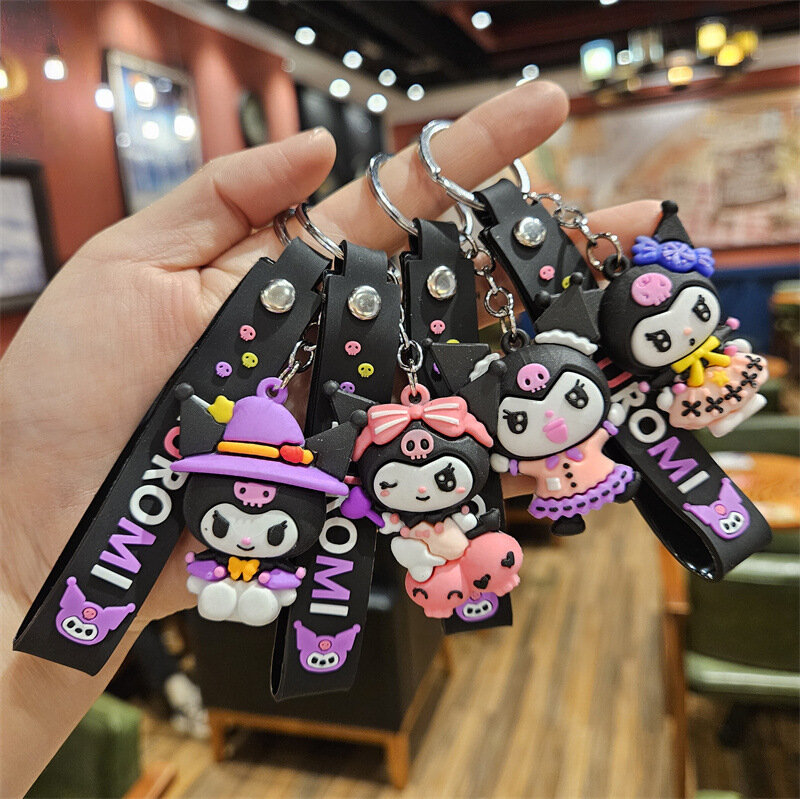 5 шт брелок Sanrio ПВХ, милый брелок на сумку Куроми, мультяшный брелок-застежка Прелестный Sanrio