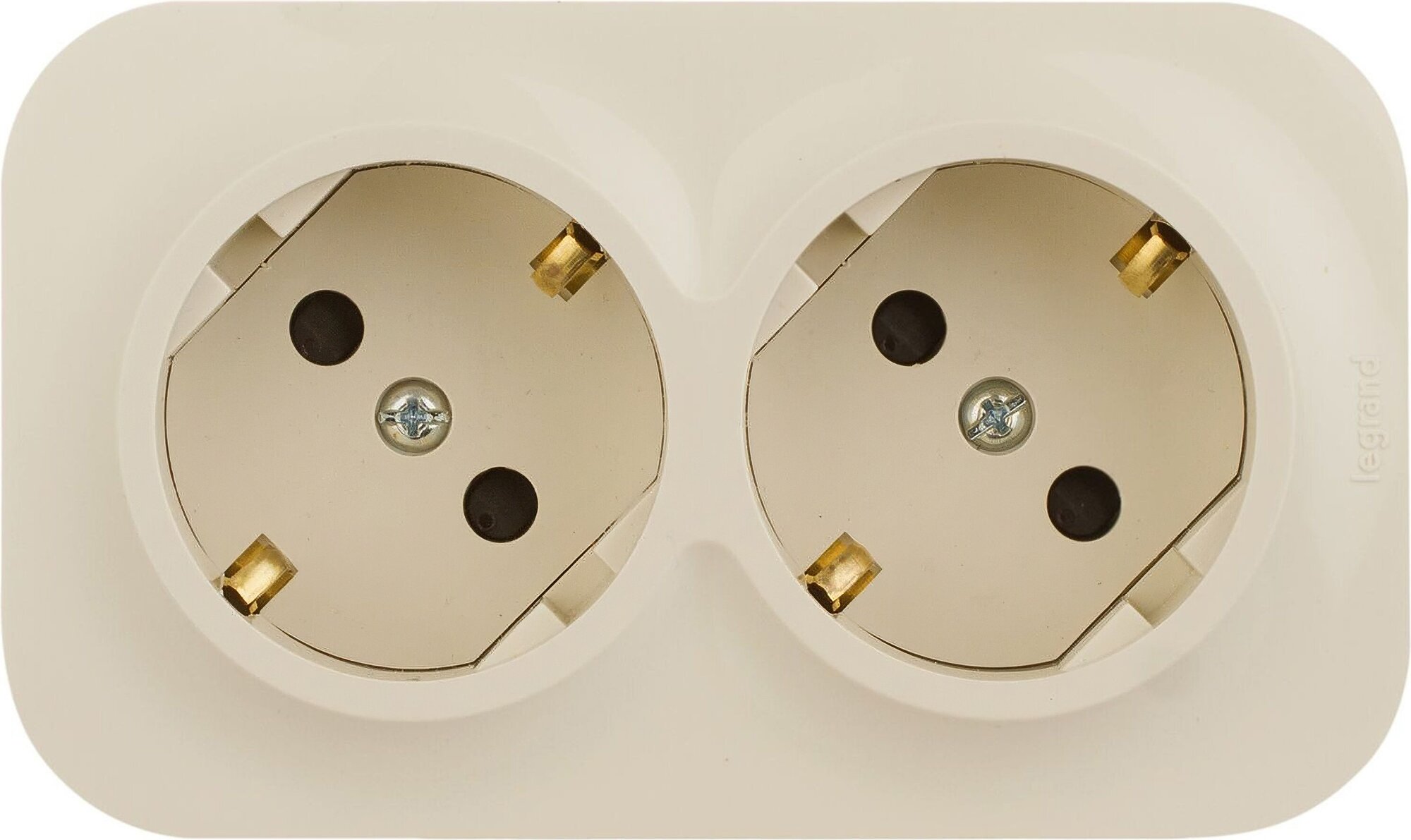 Розеточный блок 2 поста Legrand Quteo 782267 слоновая кость