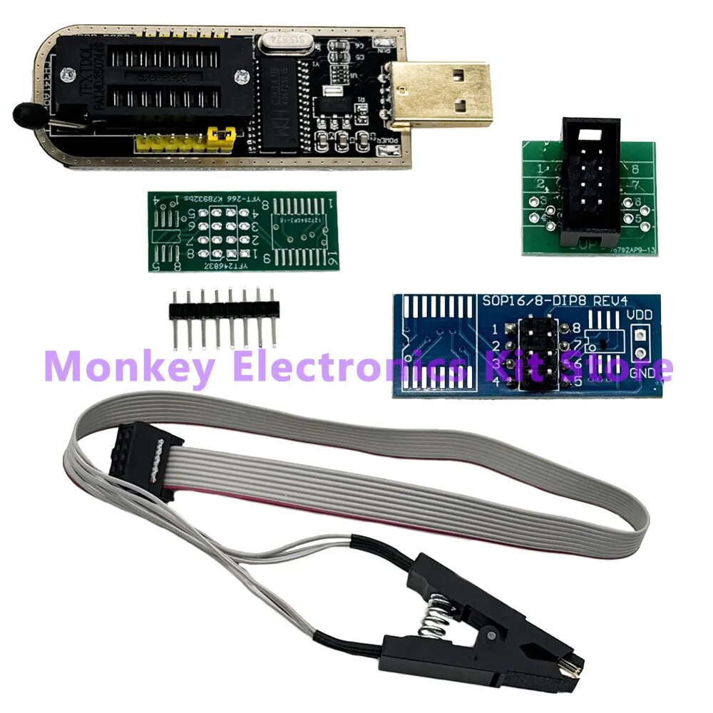 Модуль программатора CH341A/B для EEPROM 24/25 series 1 Board Kit — фото 1