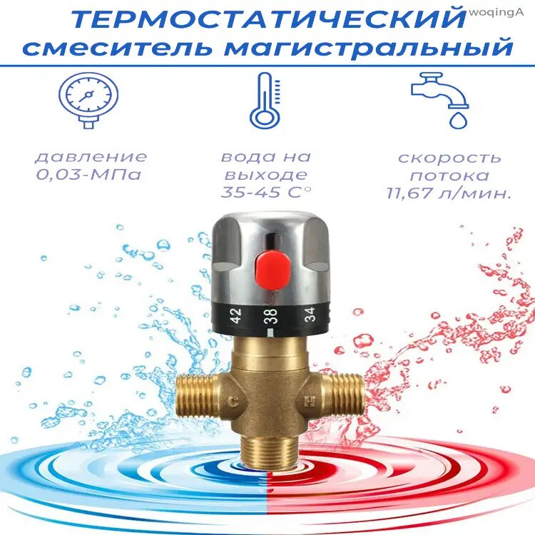 Термостатический смеситель премиум для душа, клапан регулировки температуры