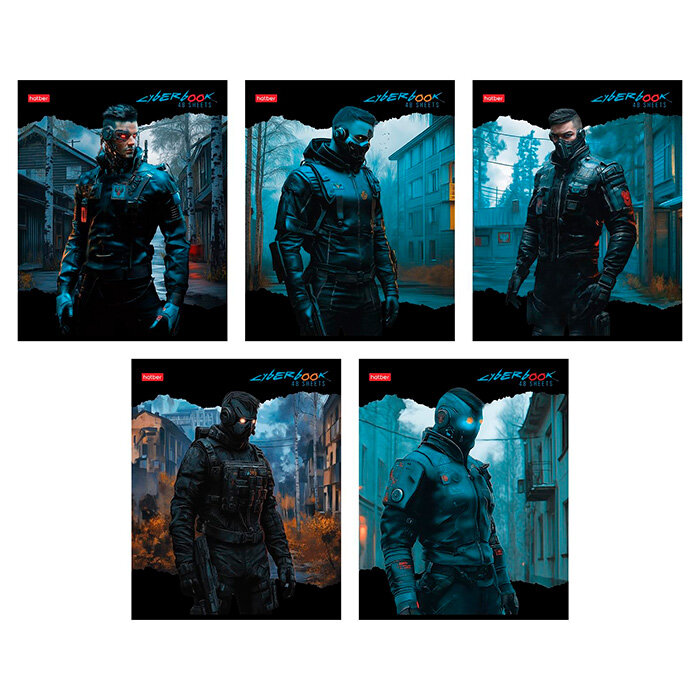 Тетрадь 48 л. клетка "CyberPunk" 3319. "Hatber" 1 штука без выбора картинки