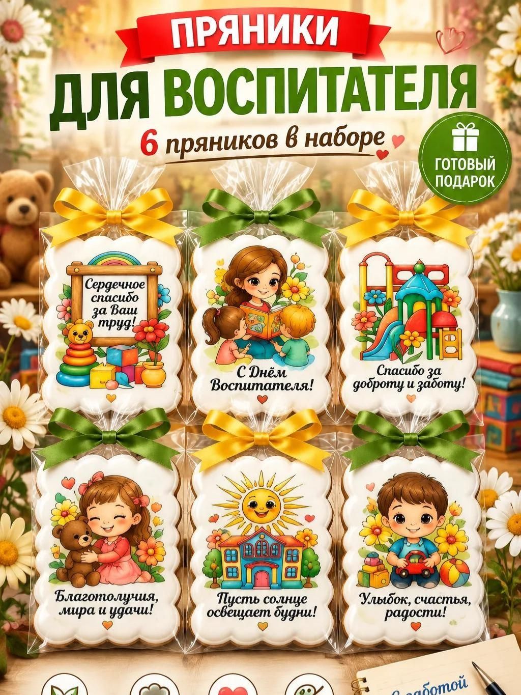 Имбирные пряники на день воспитателя