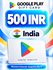 Подарочная карта Google Play 500 INR / Индия / Пополнение счёта / Gift Card Goog...