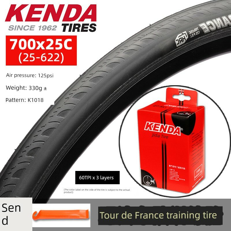 KENDA K1018 Легкая велосипедная шина 700x25C с внутренней камерой 48мм французского клапана