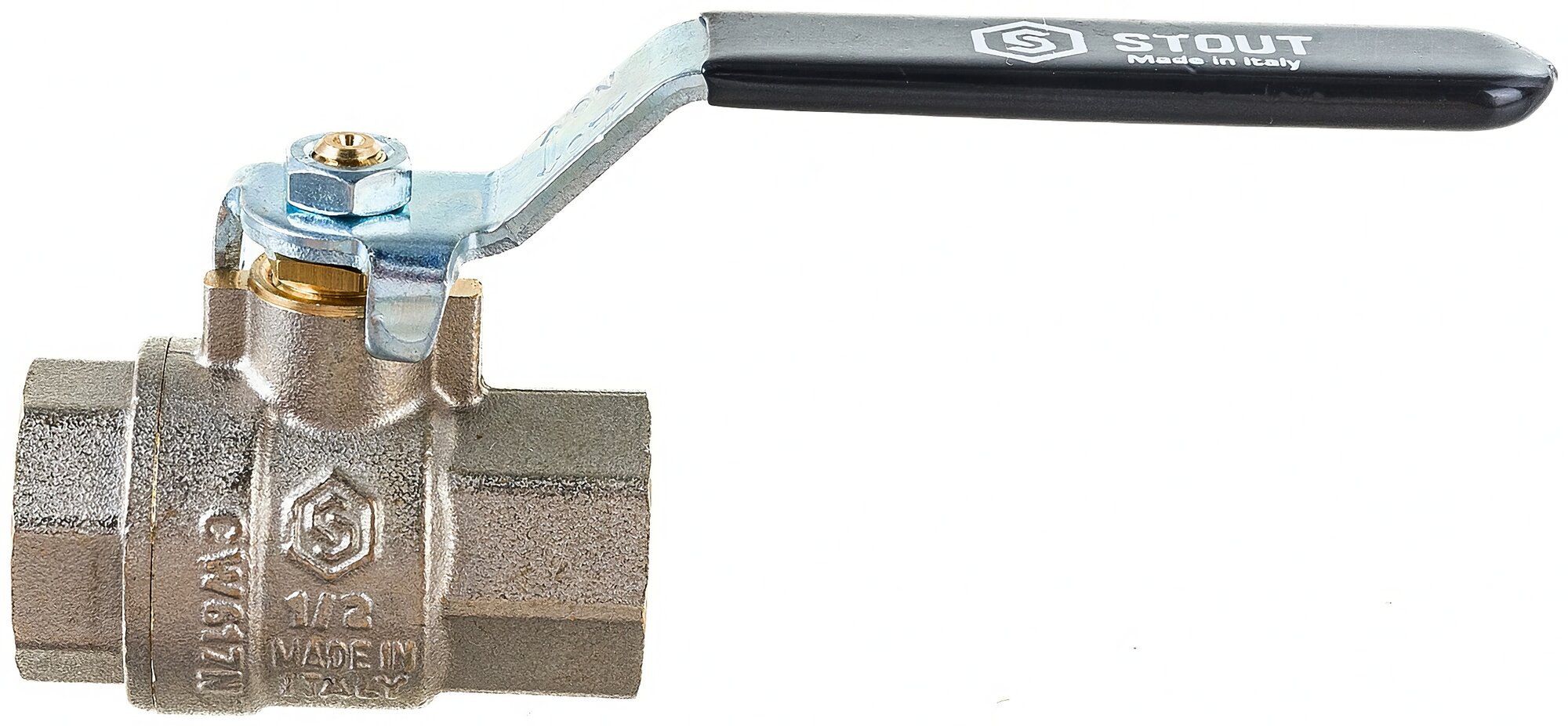 Шаровой полнопроходной кран STOUT ВР/ВР, ручка рычаг 1/2 SVB-0001-000015 RG008Q0F4RA3S0