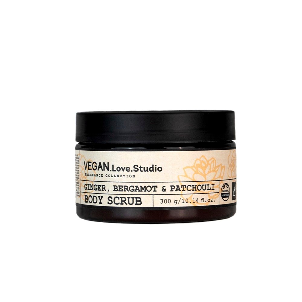 Скраб для тела VEGAN.Love.Studio 300гр парфюмированный Ginger, bergamot, patchouli