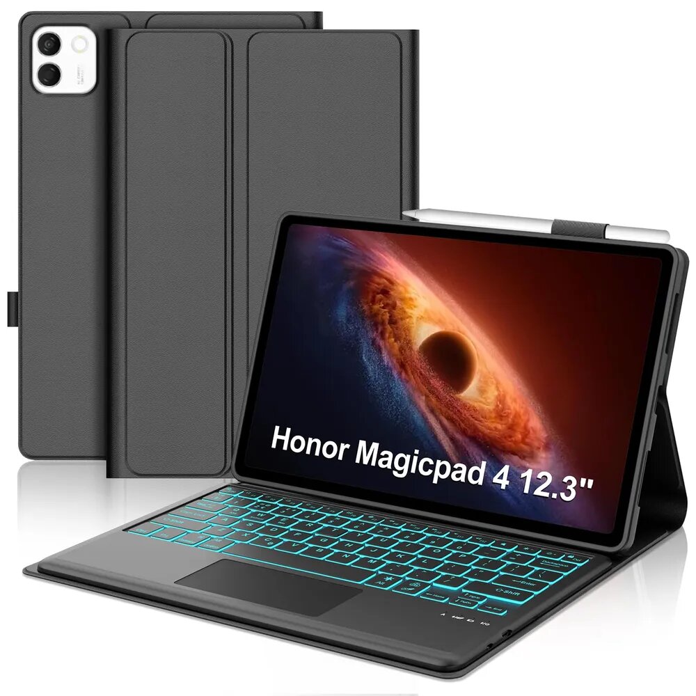 Чехол с клавиатурой для HONOR MagicPad 4 12.3 дюйм (русская клавиатура)