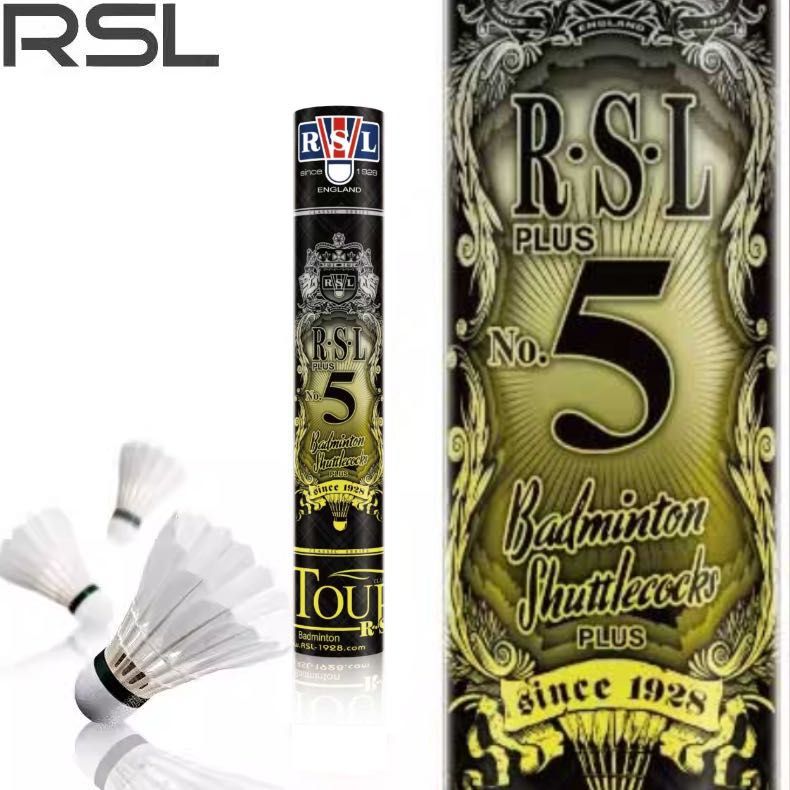 Воланы RSL Tourney #5 Plus перьевые (77 скорость) 12 шт