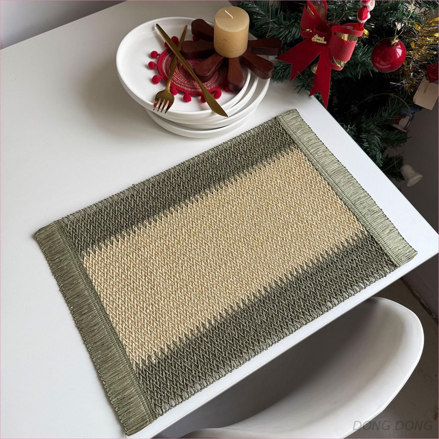 IKEA Салфетка сервировочная 30x45 см 1 шт искусственные материалы лазурный-