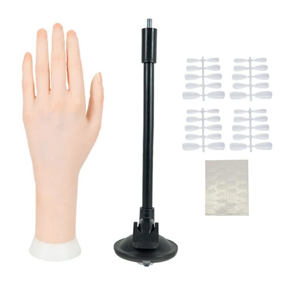 Реалистичная силиконовая рука-манекен для тренировки маникюра и демонстрации украшений