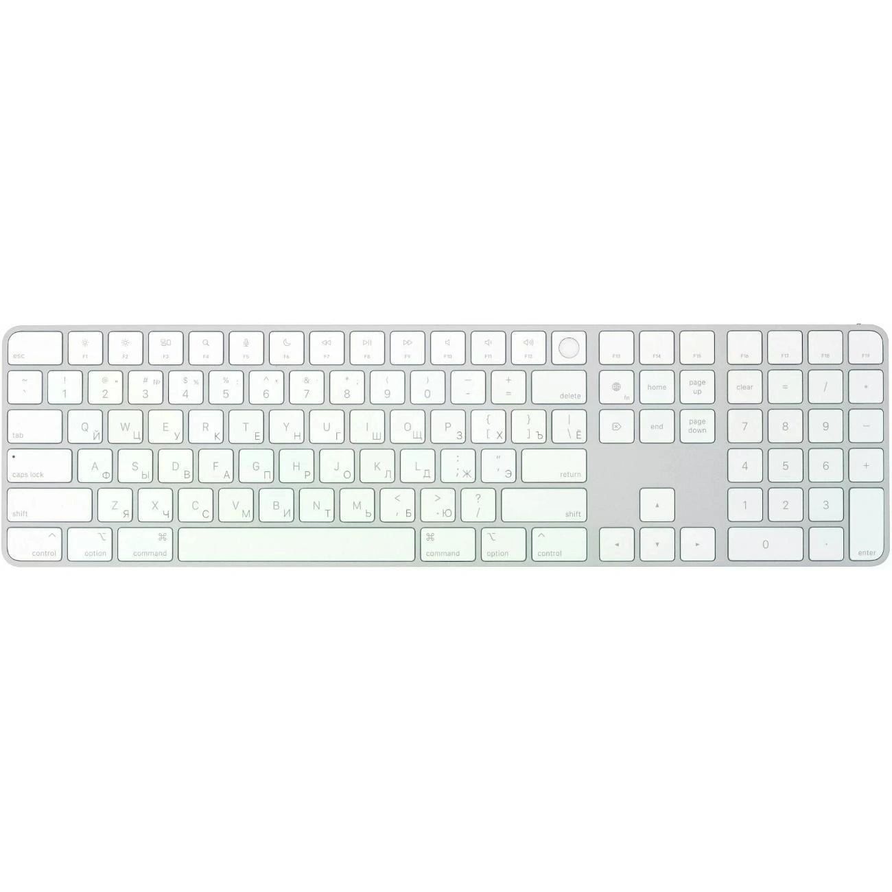 Клавиатура беспроводная Apple Magic Keyboard Numeric Touch ID Silver MXK73
