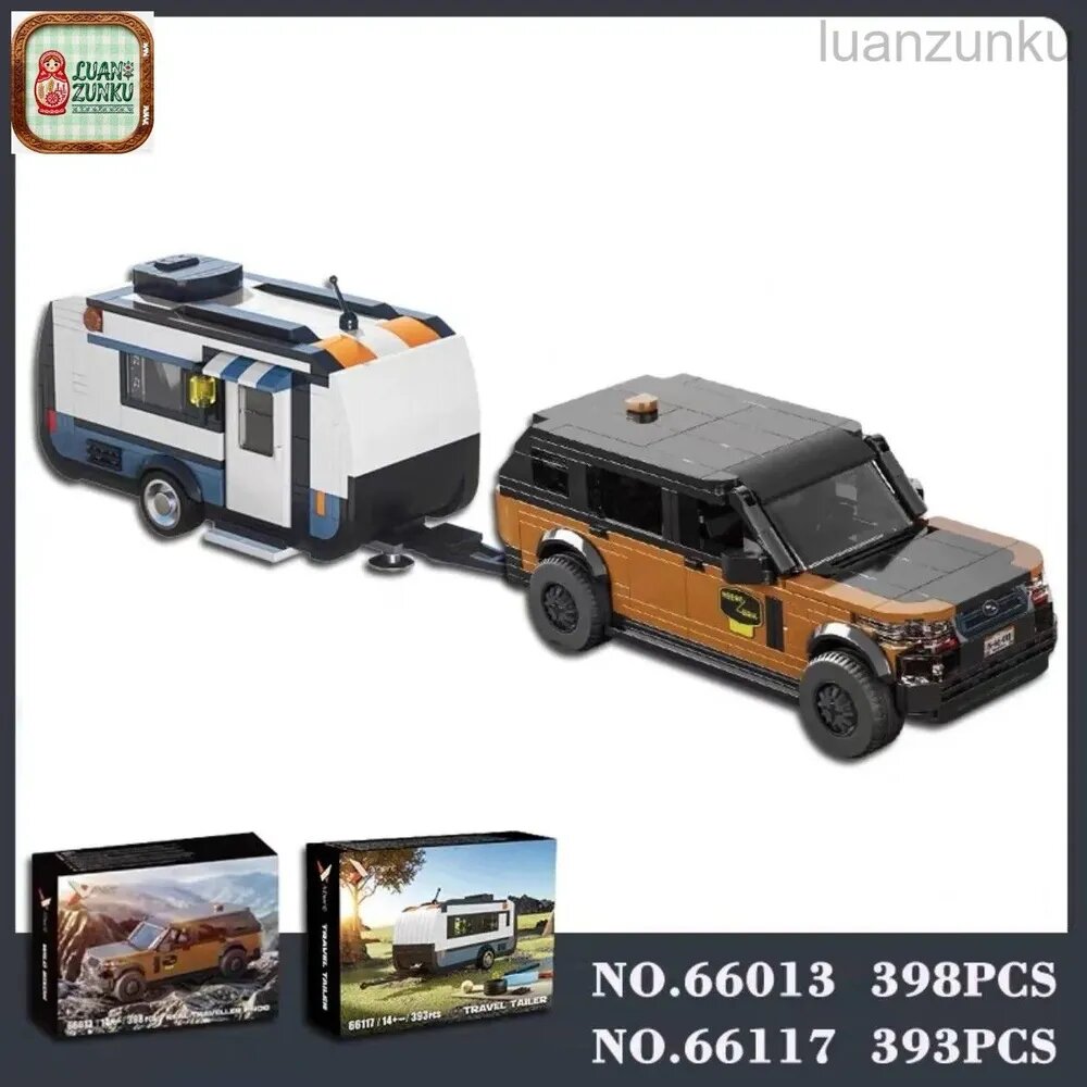 Конструктор пластиковый Автомобиль Range Rover Sport с прицепом, 1500 деталей, совместим с LEGO