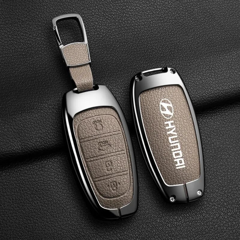 Чехол для автомобильного ключа из цинкового сплава для Хюндай Hyundai Tucson Solaris Sonata Hybrid NEXO NX4 Santafe Dn8,4 кнопки, KOLEN