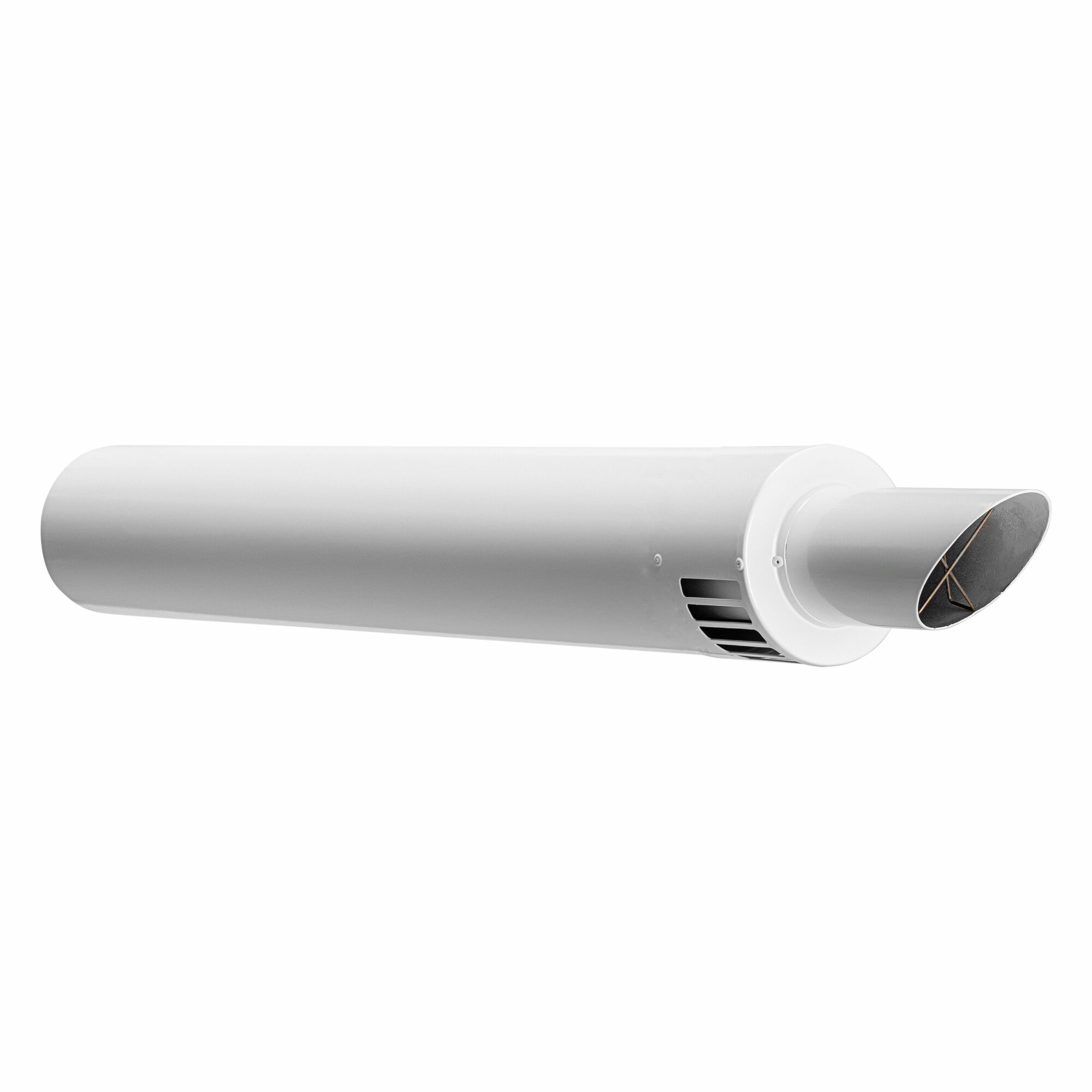 Труба дымохода коаксиальная 80x125-1000, L950 мм, антиобледенительная, Алюм./Оцинк, толщина 1/0,7 мм, для газового котла, утдк