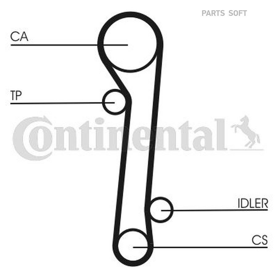 Комплект ремня ГРМ от официального дистрибьютора, CONTINENTAL, артикул CT781K2