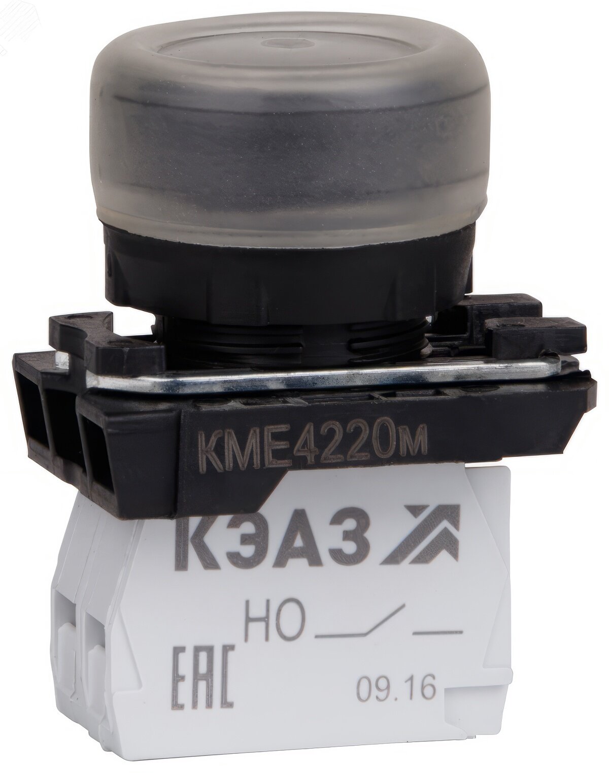 Кнопка КМЕ4220м-черный-2но+0нз-цилиндр-IP65-