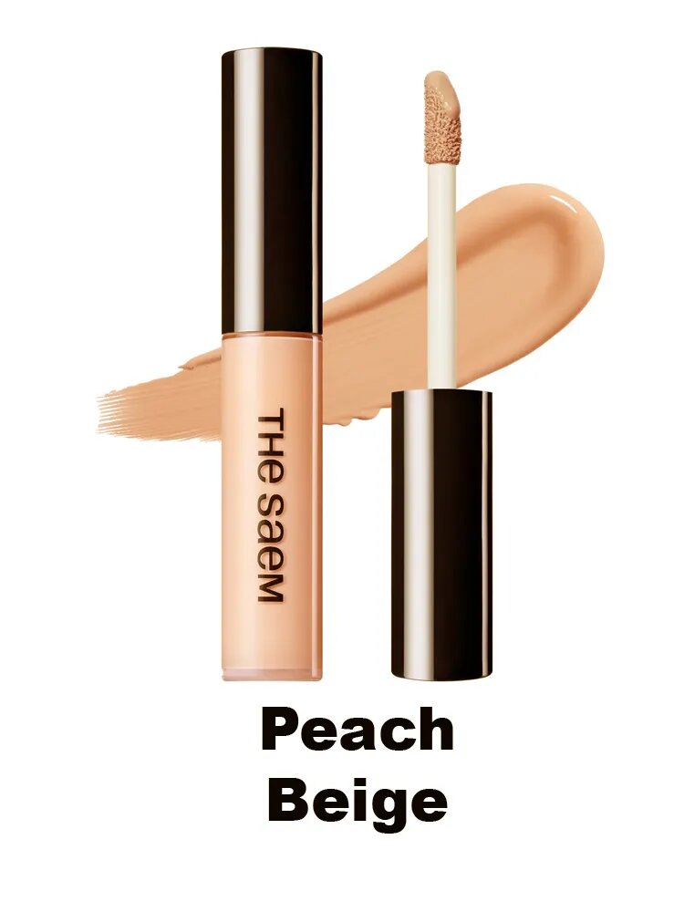 The Saem Консилер для маскировки недостатков кожи 6,5 г Cover Perfection Tip Concealer SPF28 РА, оттенок Peach Beige