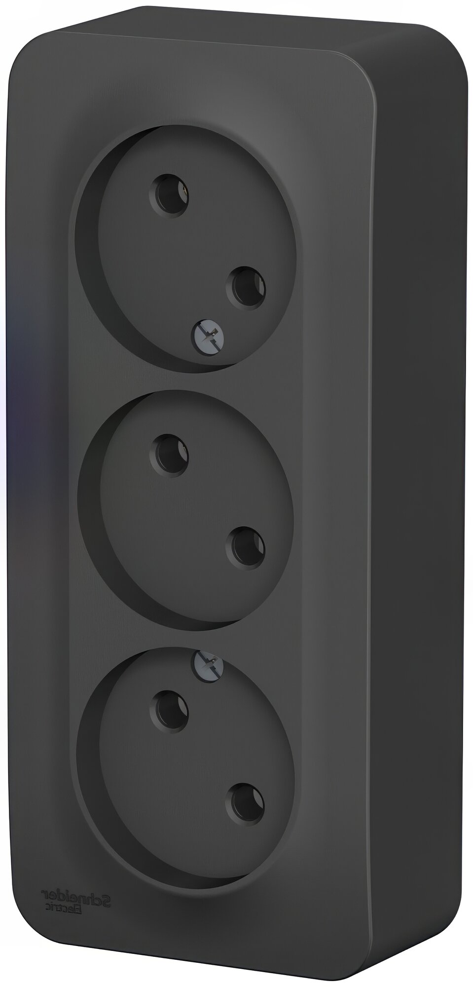 Розетка электрическая 3 поста Schneider Electric BLANCA антрацит