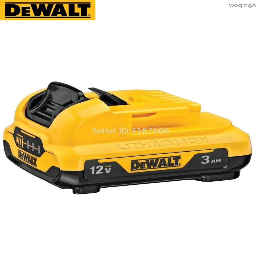 Аккумуляторный блок DEWALT DCB124 на 12 вольт, ёмкостью 3 амперчаса, выпуск 2025 года, премиумкласс