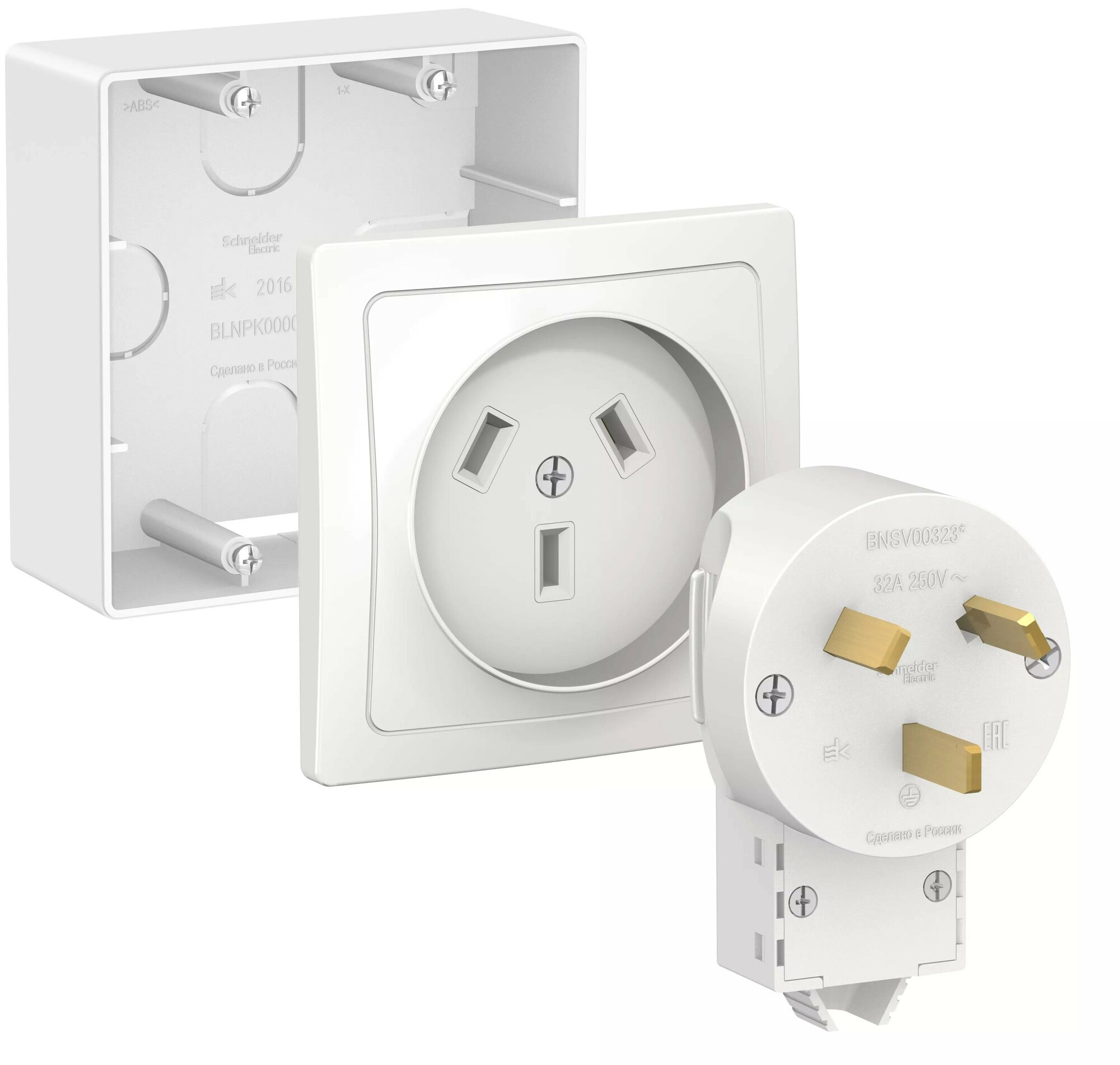 Комплект для подключения электроплиты накладной белый Systeme Electric Blanca SE BLNSK003231