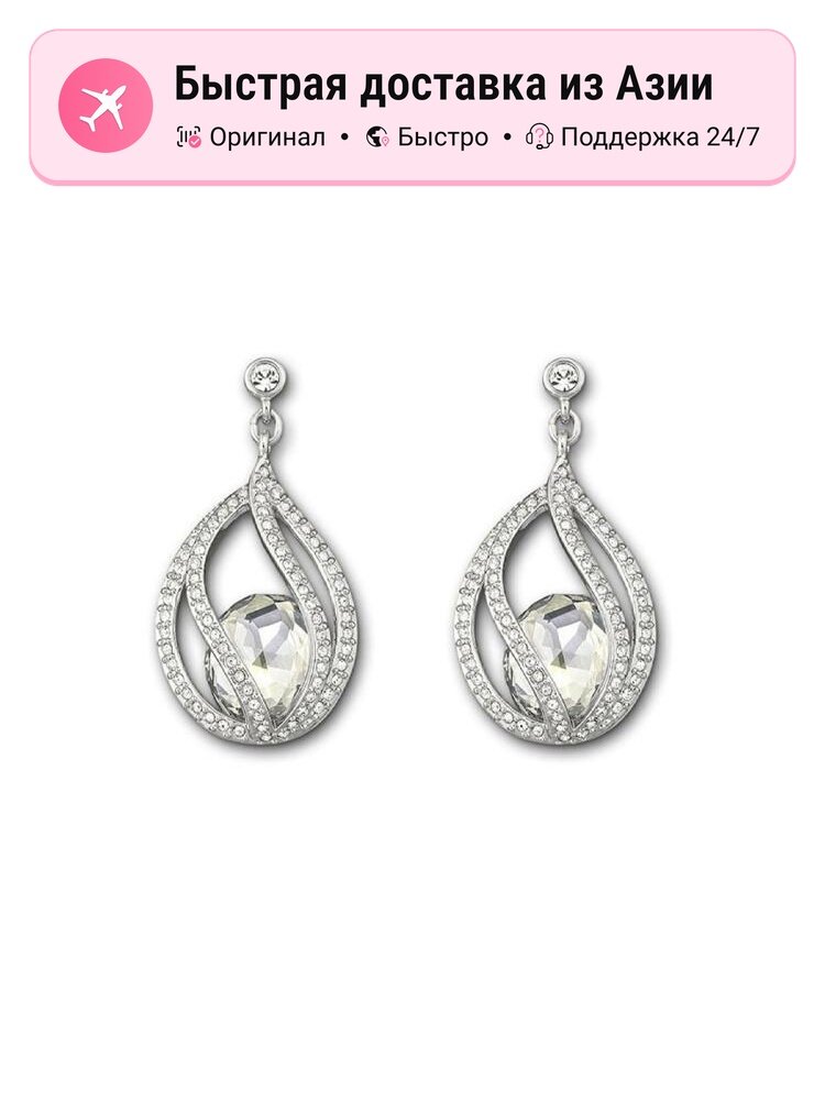 Серьги пусеты SWAROVSKI, кристаллы Swarovski