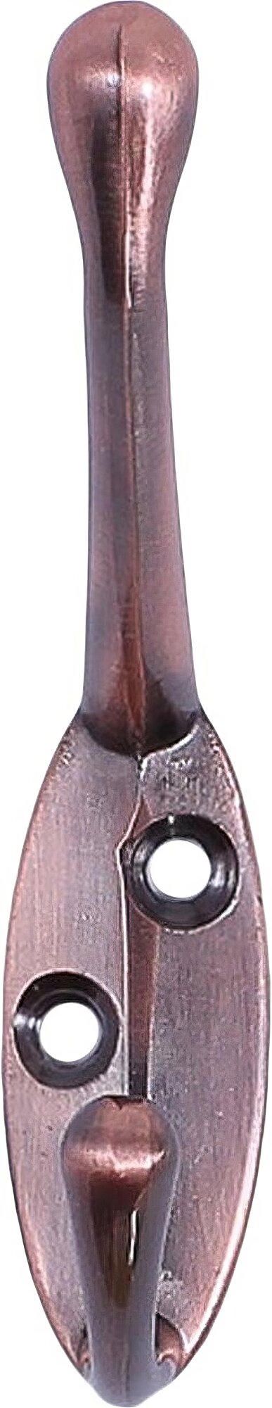 Крючок мебельный Larvij LK0401CU двойной медный